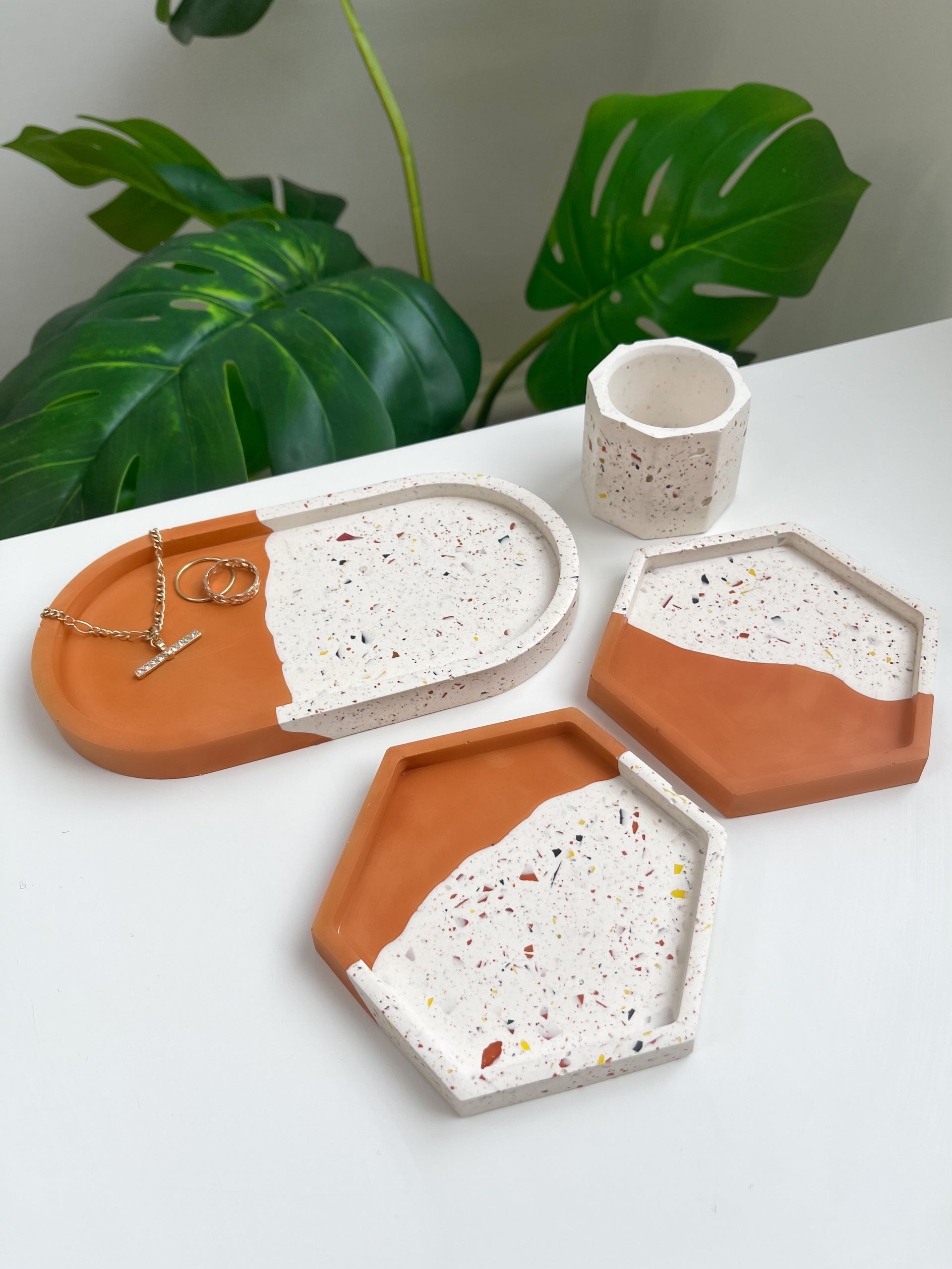 4 Piece Trinket Set - Autumn Split – Luxe Home Decor Ltd